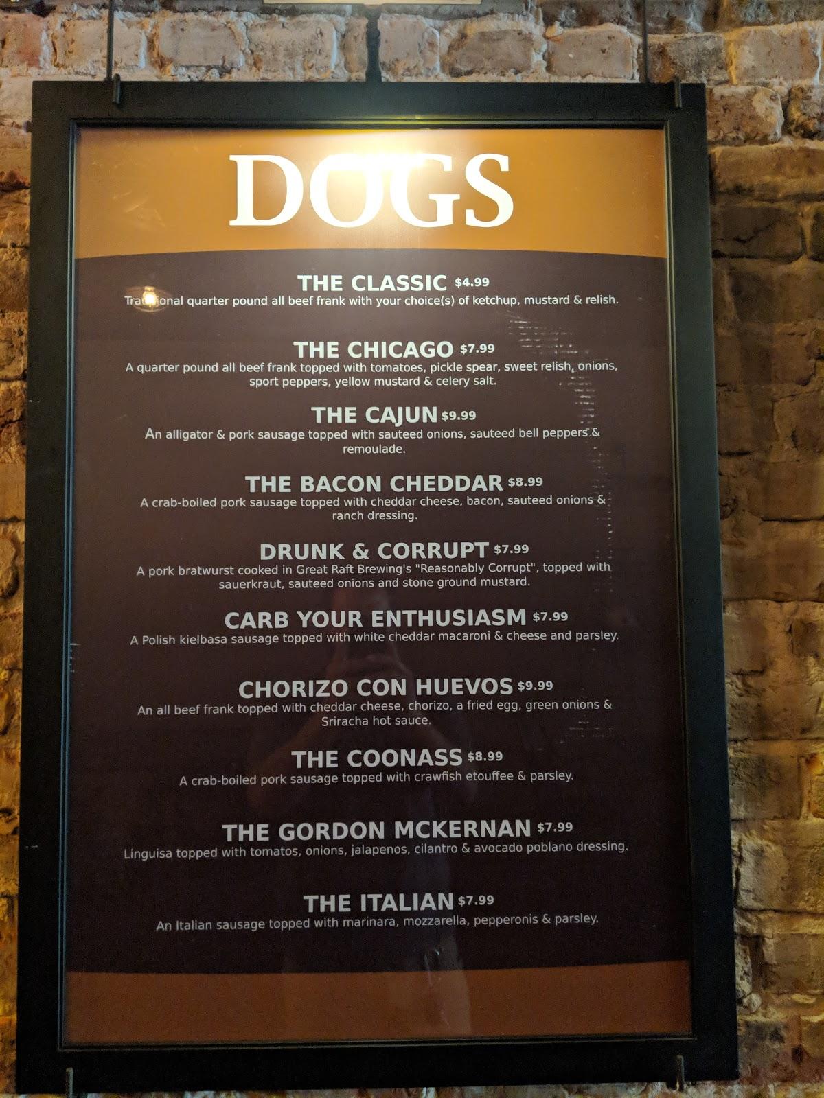 Menu at The Missing Link restaurant, Shreveport, 504 Texas St #100