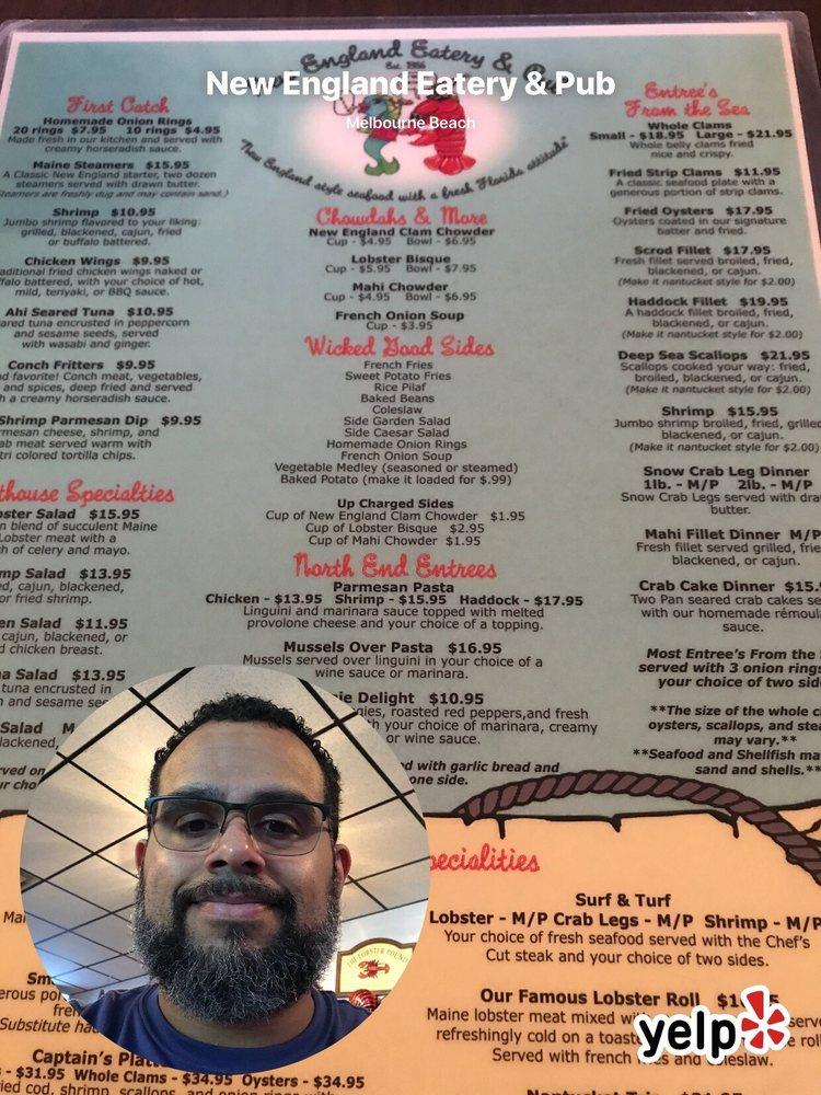 Menu at New England Eatery & Pub, Melbourne, Florida A1A