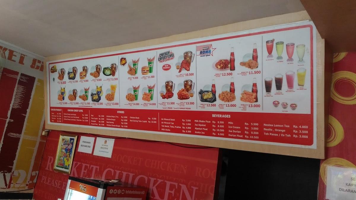 Menu at Rocket Chicken Mersi restaurant, Purwokerto, H7F7+4Q2