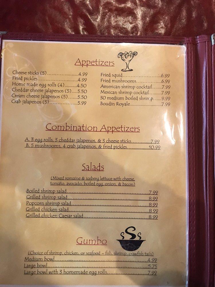 Menu at Manvel Seafood & Grill restaurant, Manvel