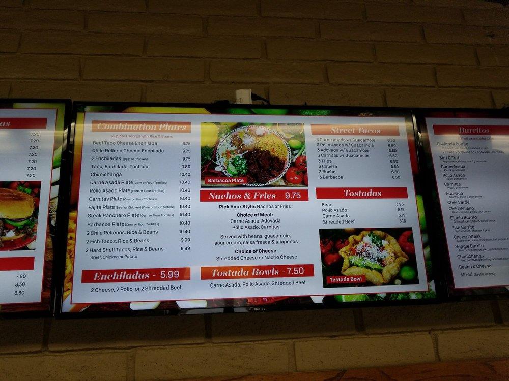 Menu at Palmitos Mexican Eatery restaurant, San Diego