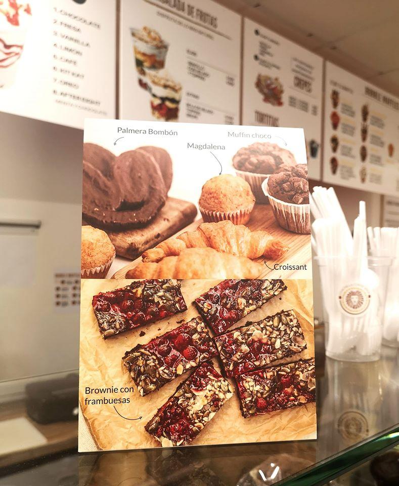Menu at Coachella Coffee Shop cafeteria, Pamplona