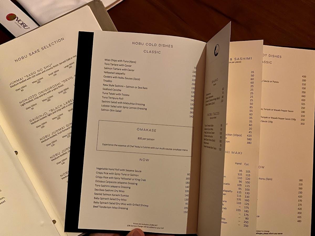 Carta de Nobu Istanbul, Estambul