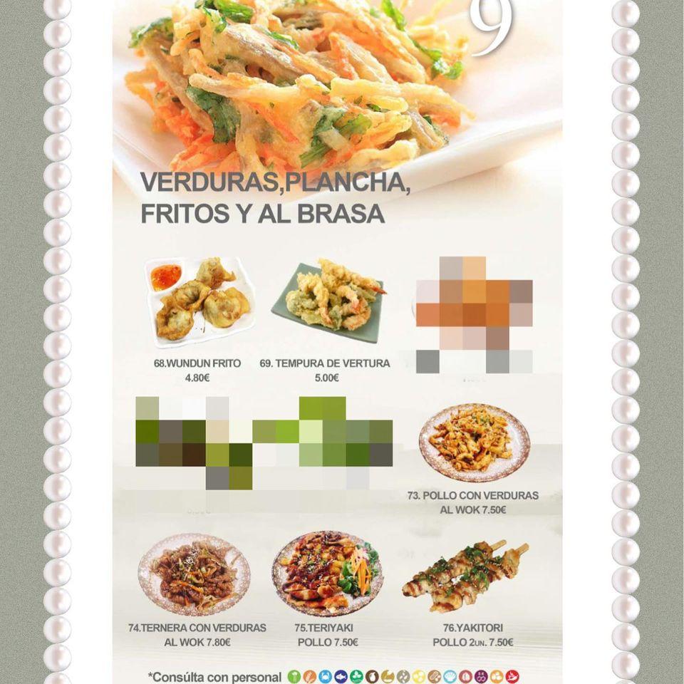 Menu at SHAN Restaurant Japonès, Blanes
