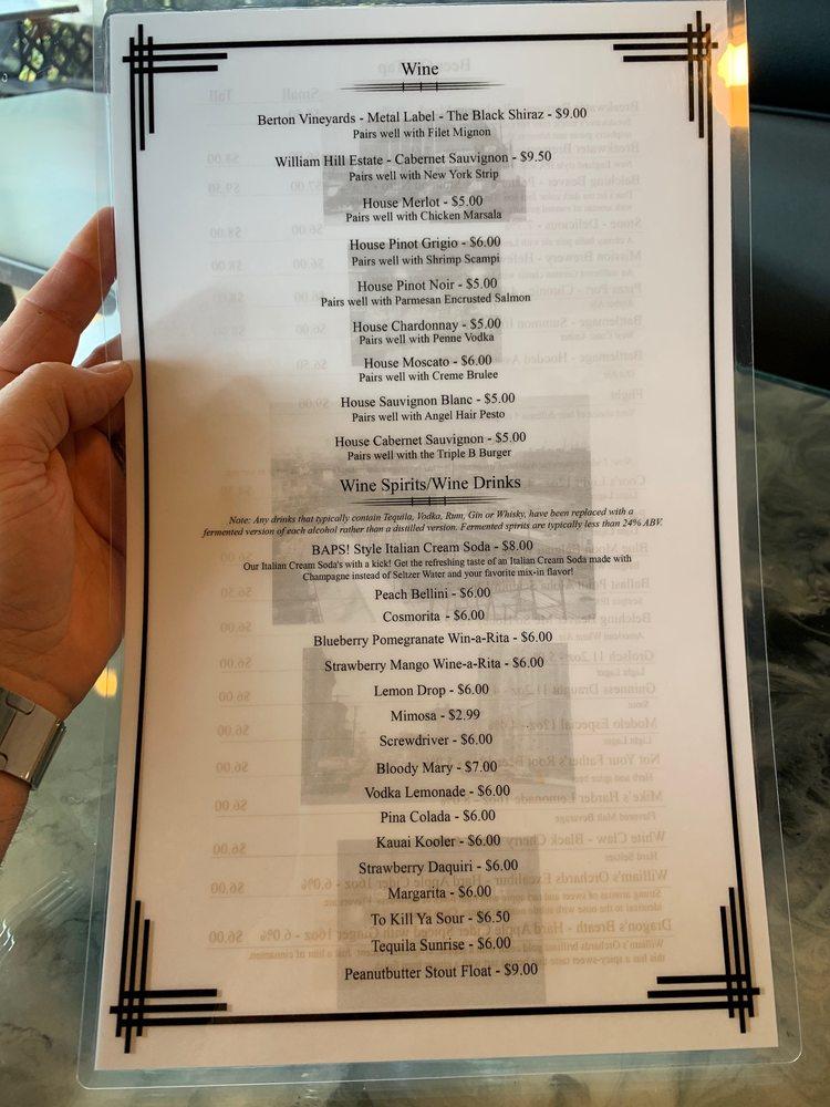 Menu at BAPS! Restaurant, Escondido
