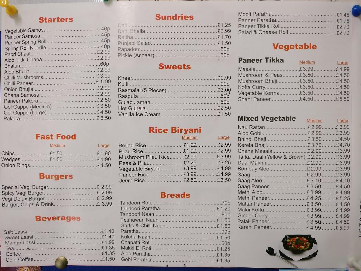 Menu at London Sweet Centre restaurant, Bedford