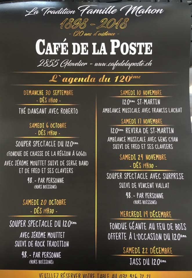 Carta de Café de la Poste, Glovelier
