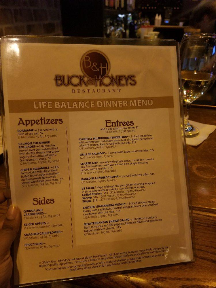 Carta del pub y bar Buck & Honey's - Sun Prairie, Sun Prairie, 804 ...