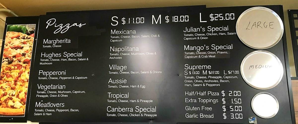 Menu at Hughes Takeaway fast food, Hughes