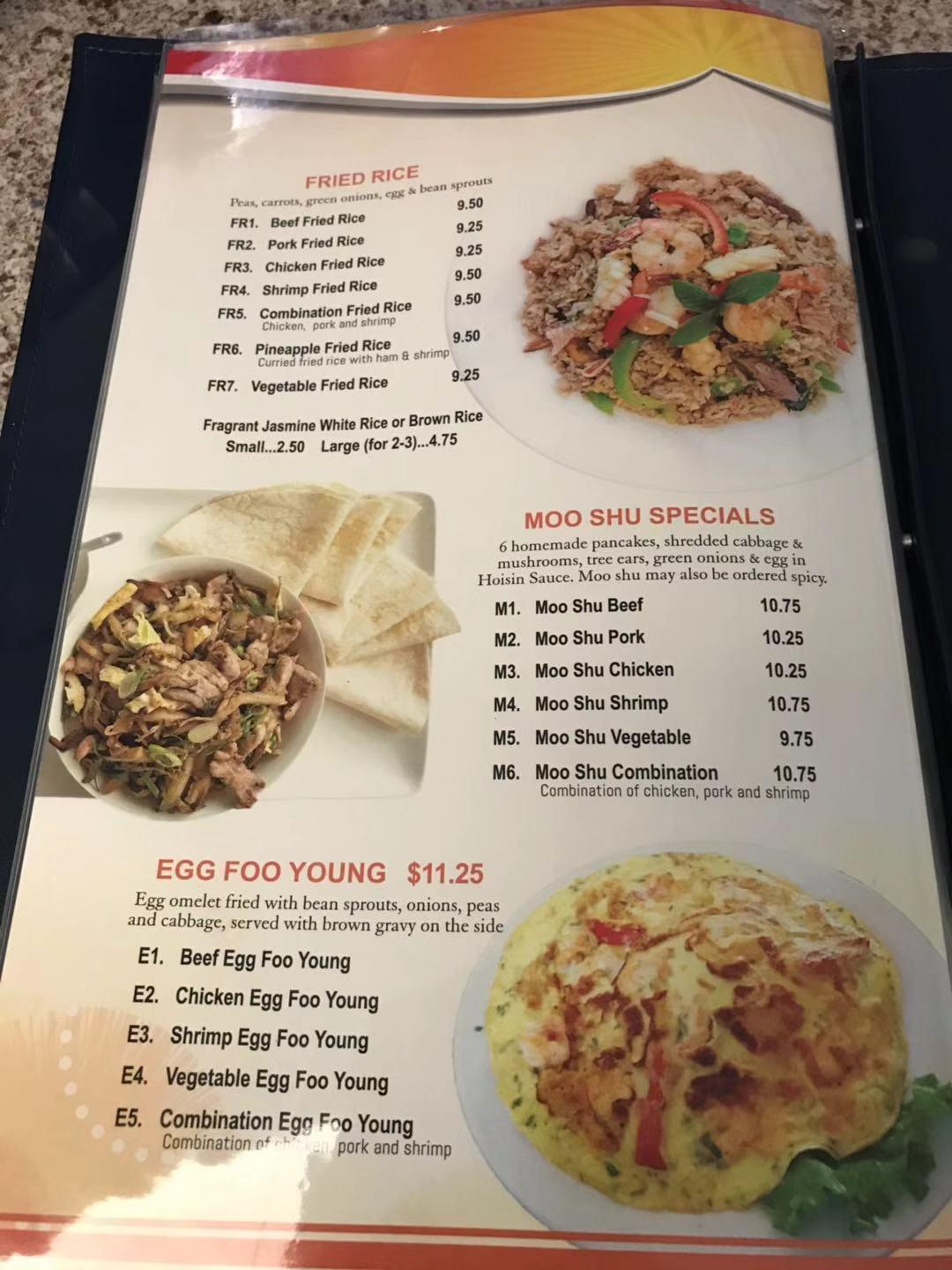 Menu at Seven Moons restaurant, Coventry