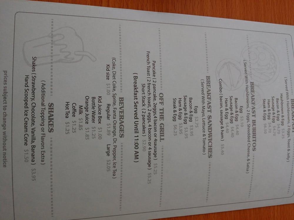 Menu at The Burger Stop restaurant, Santa Ana, S Broadway