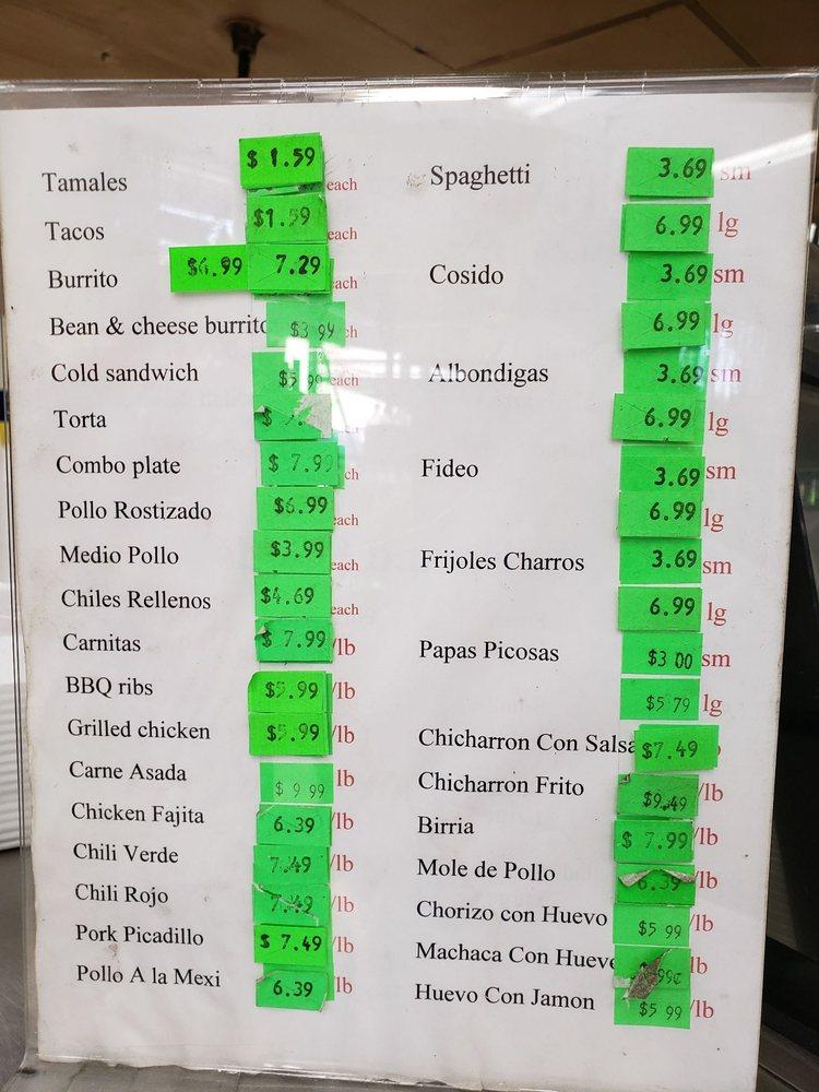 Menu at Whittier Ranch Market, Whittier