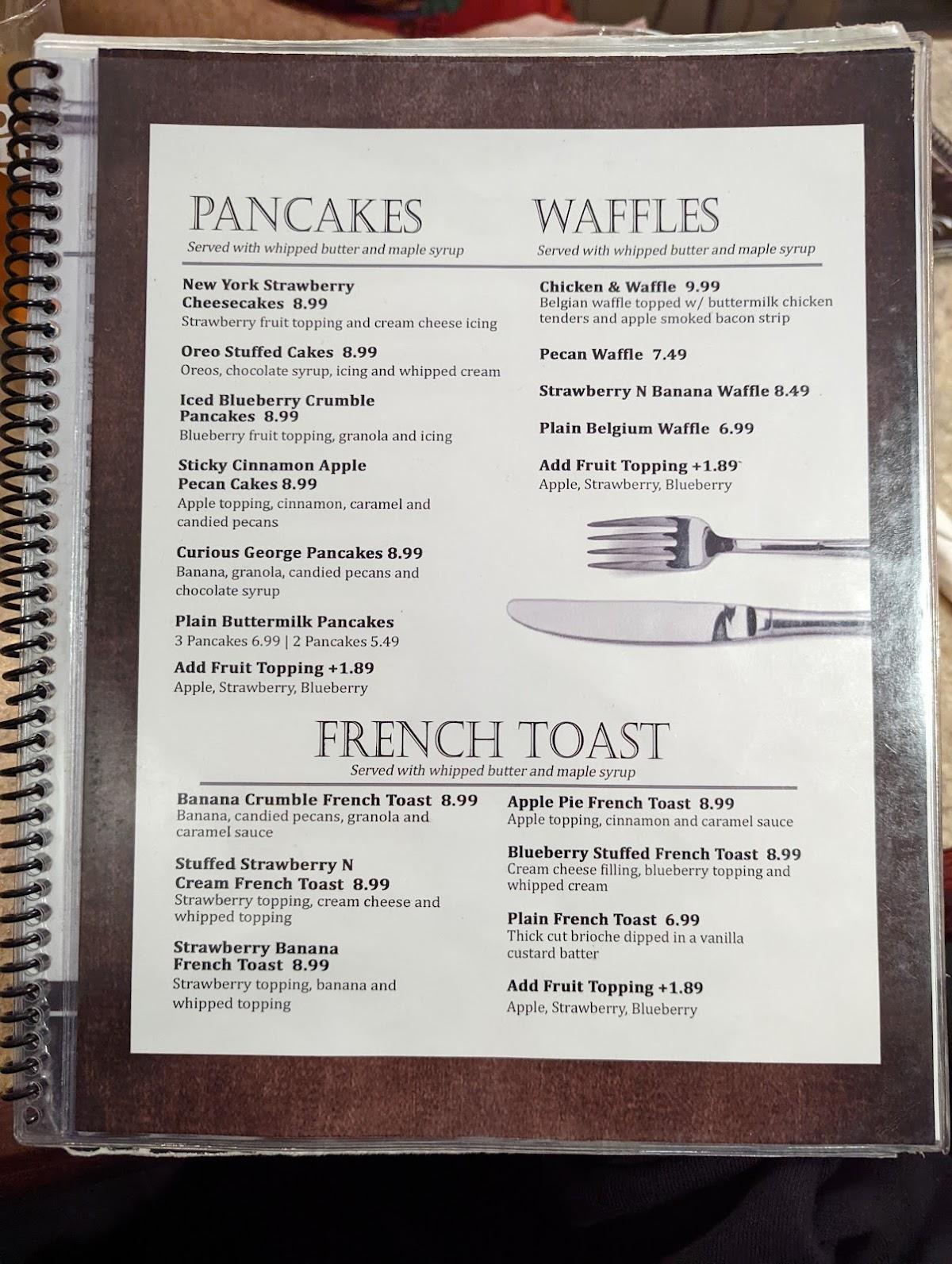 Menu at Cafe Stelios Breakfast Restaurant, Merrillville