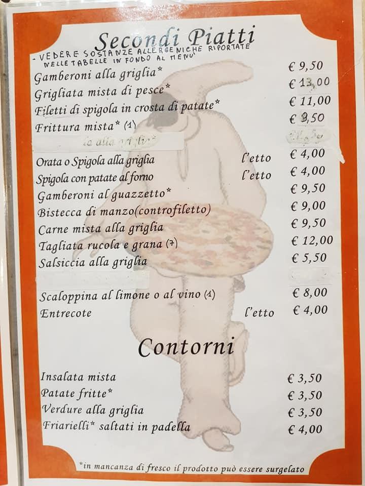 Menu da Ristorante Pizzeria Non Solo Pizza, Grosseto, Via Aurelia Sud