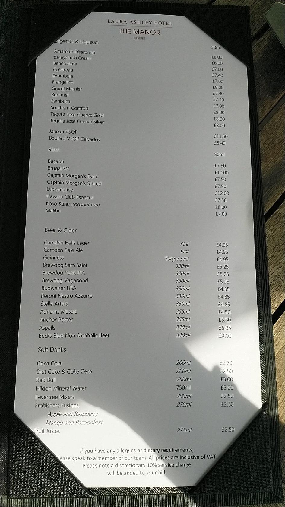 Menu at Cavendish Restaurant at, Elstree, Edgwarebury Ln