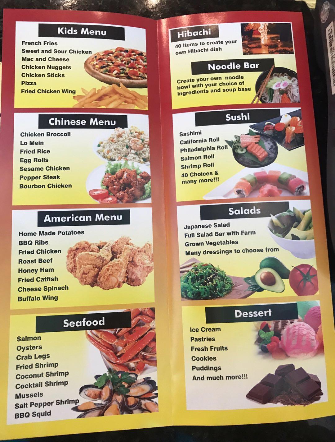 Carta del restaurante Chow Time Grill & Buffet, Norcross
