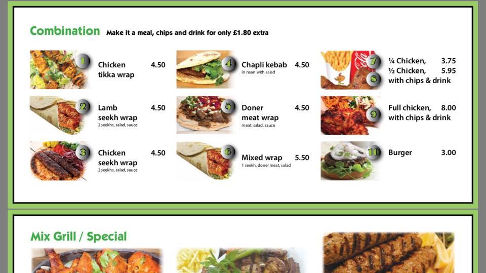 Menu at G's Kitchen restaurant, Gravesend