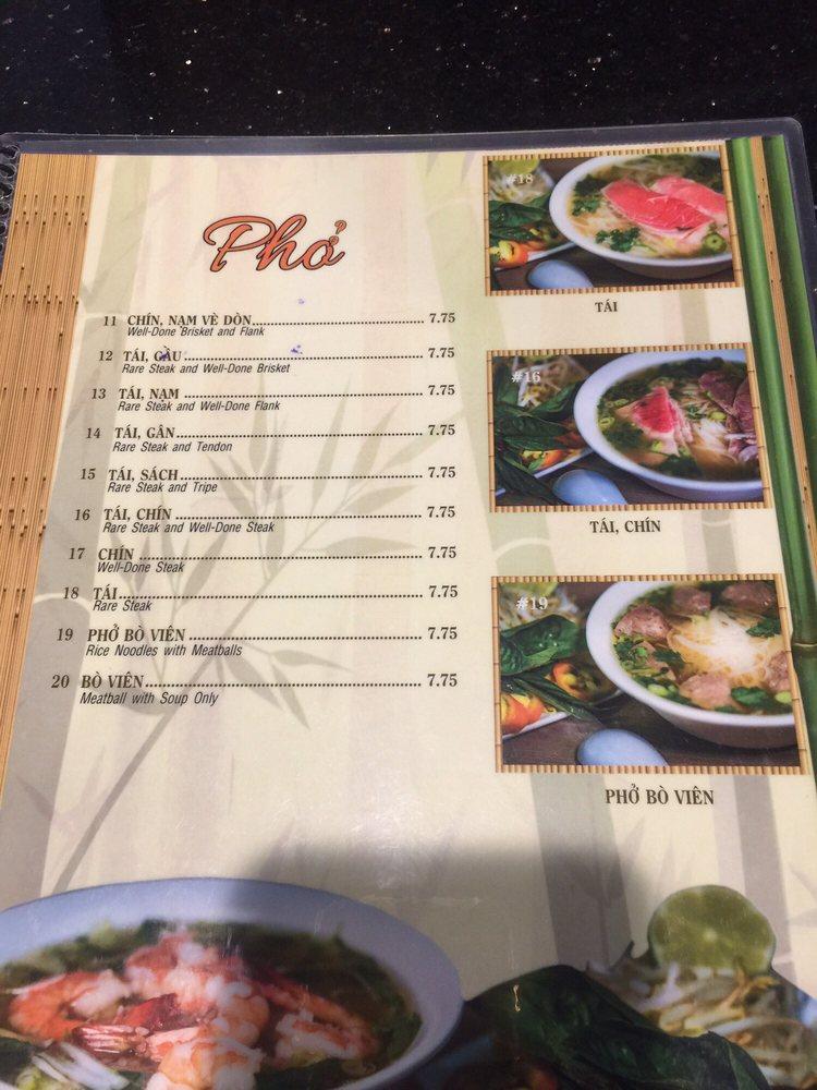 Menu at Pho Cow Cali desserts, San Diego