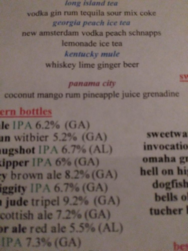 Menu at Buckhead Steak & Wine steakhouse, Columbus