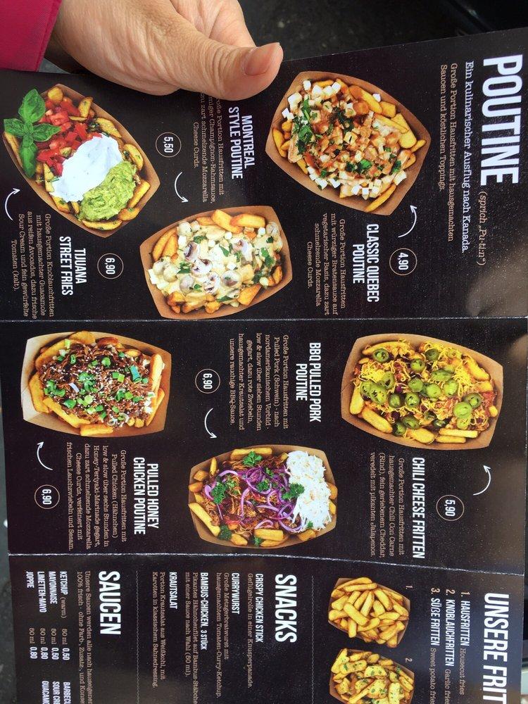 Menu at Frittenwerk Köln fast food, Cologne