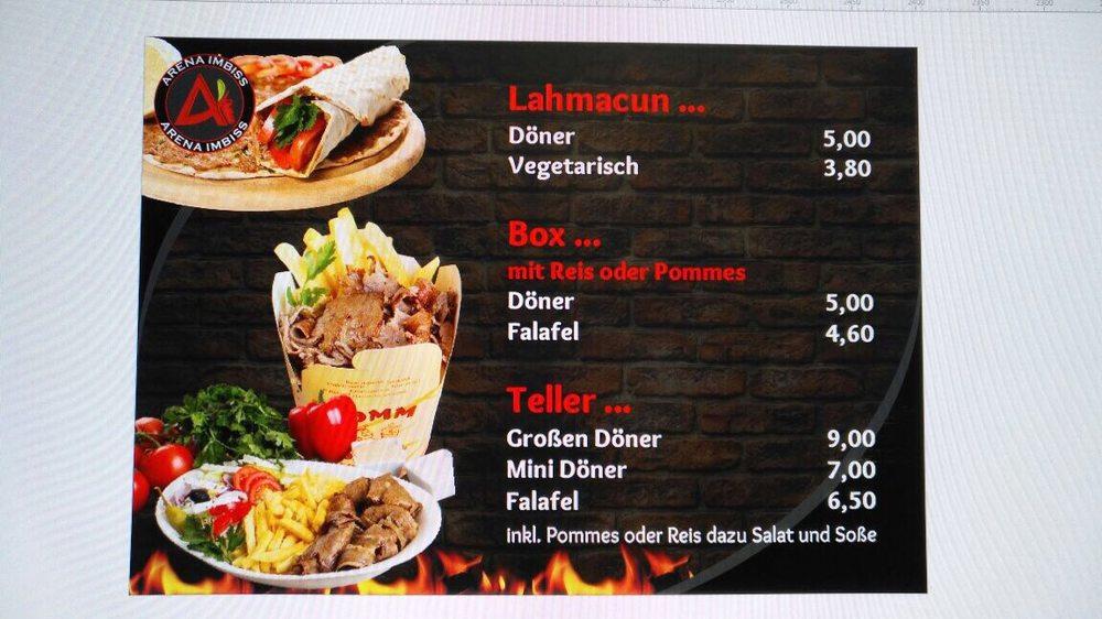 Speisekarte von Arena Imbiss restaurant, Hamburg