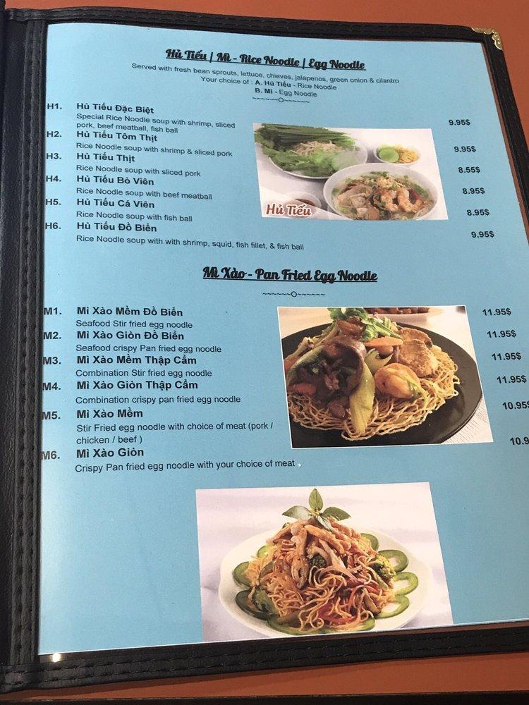 Menu at Pho Time restaurant, Enterprise