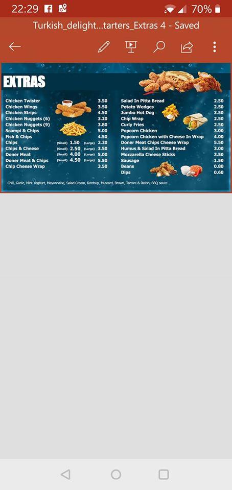 Menu at Cafe Delight, Southport