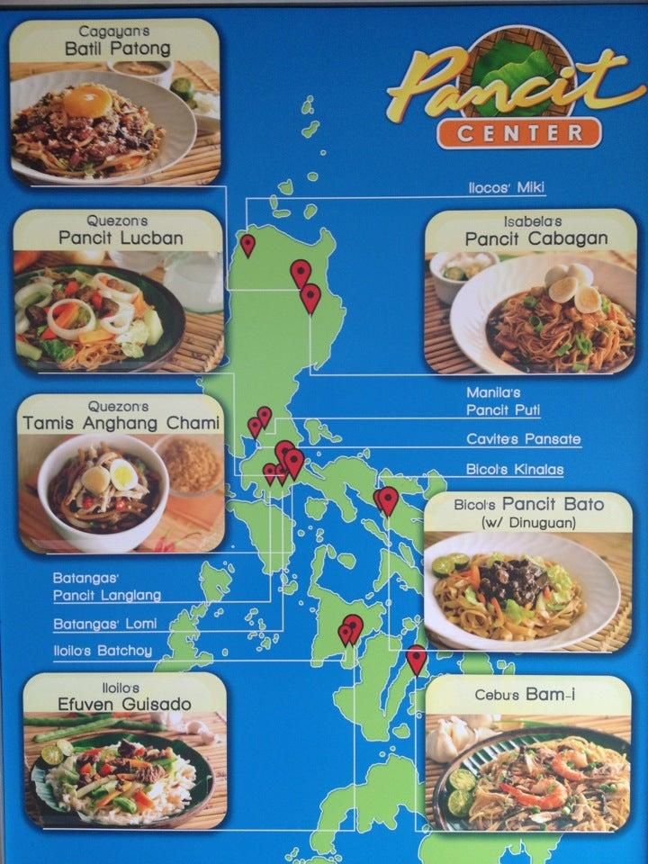Menu at Pancit Center restaurant, Pasig, 28 E Capitol Dr