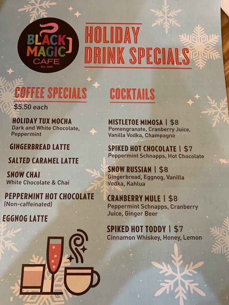 Menu at Black Magic Cafe, Charleston, Ashley River Rd