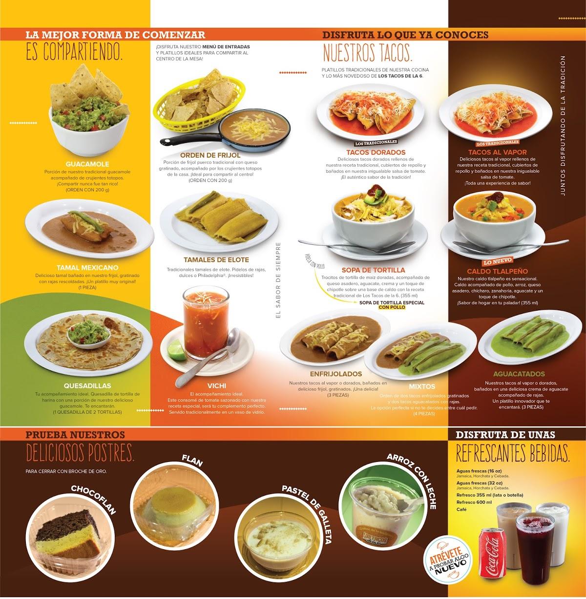 Menu at Los Tacos De La 6 Express restaurant, Ciudad Obregón, Laderas 554