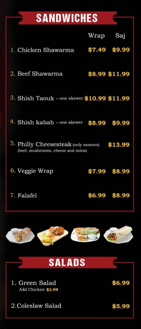 Menu at PAPARIKOO Mediterranean Cuisine restaurant, Toronto