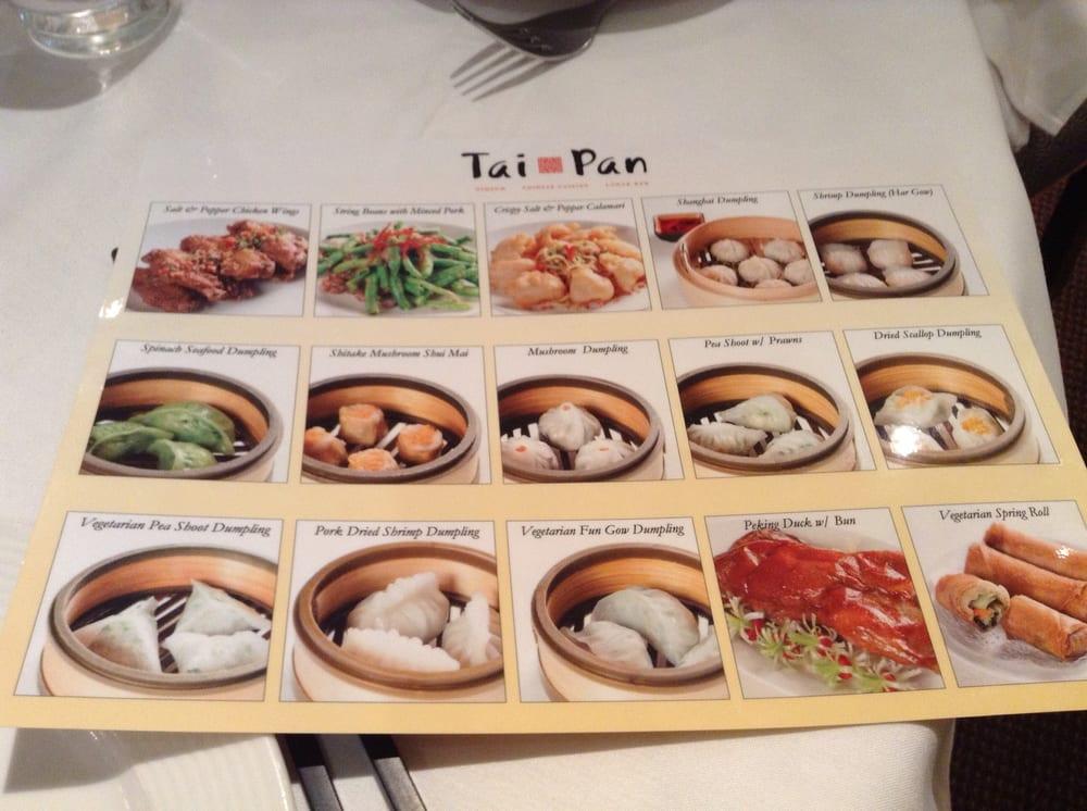 Menu at Tai Pan restaurant, Palo Alto, 560 Waverley St