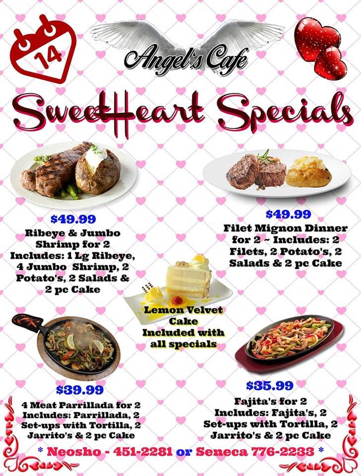 Menu at Angel's Cafe, Neosho