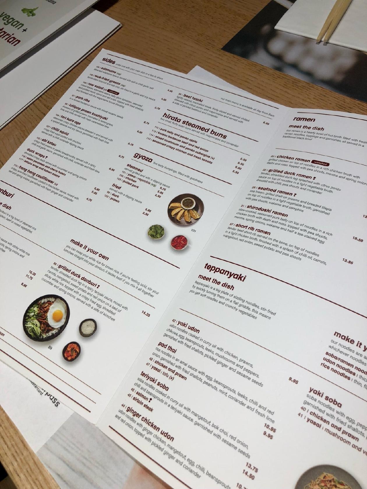 Menu at wagamama gatwick south restaurant, Horley, south international ...