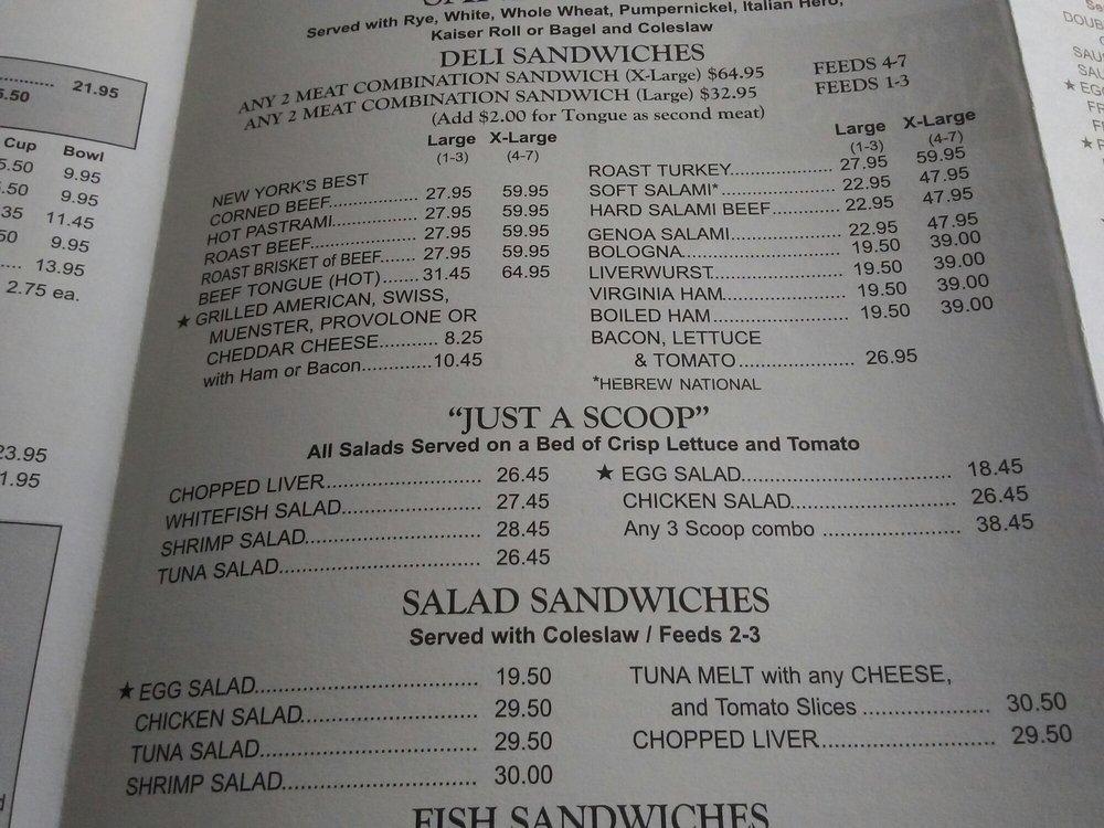 Menu at Harold's New York Deli restaurant, Edison, King Georges Post Rd