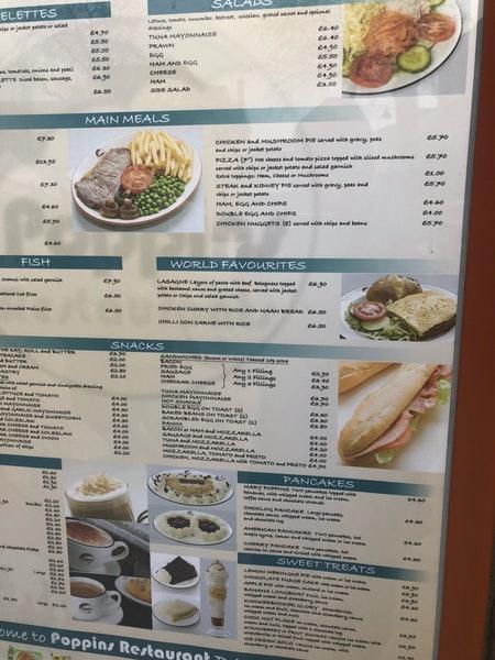 Menu at Poppins Restaurant & Cafe - Basingstoke, Basingstoke