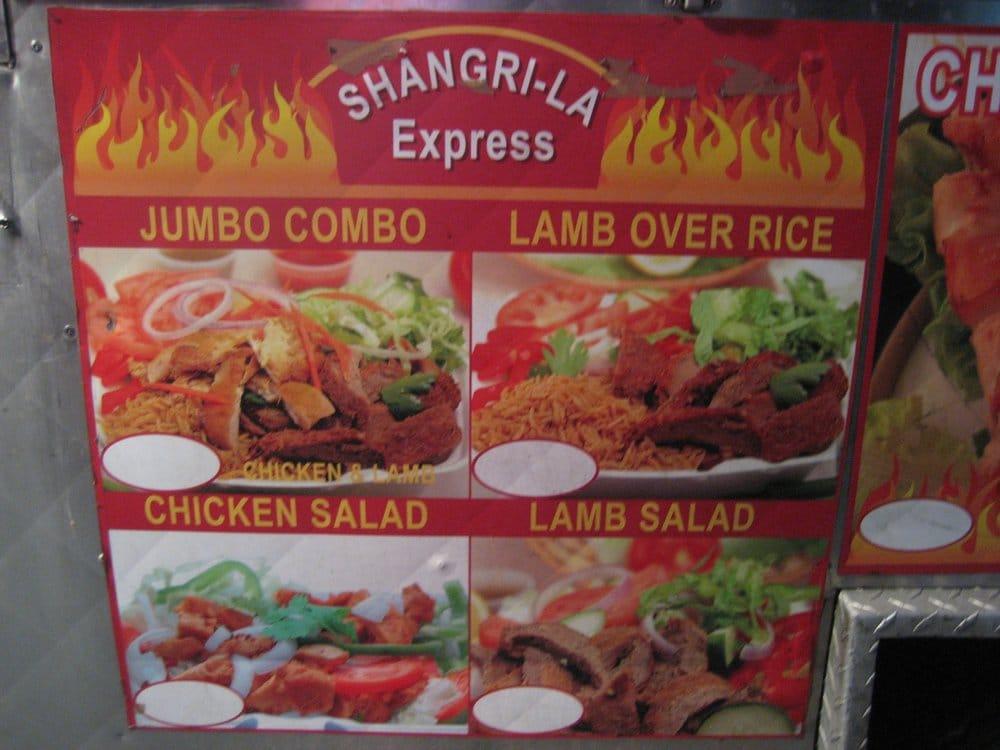 Menu at Shangri-La Express, West New York