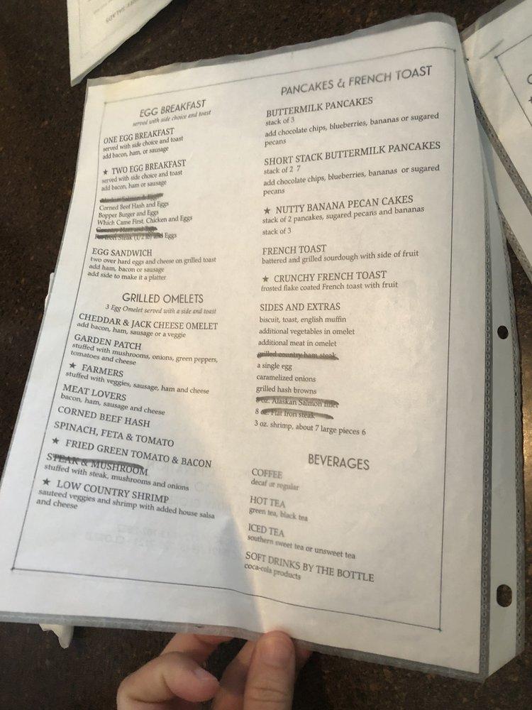 Menu at Sweetwater Cafe, Charleston, 801 Folly Rd