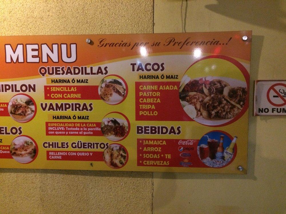 Menu at Tacos El Chipilon restaurant, San Luis Río Colorado, Avenida ...