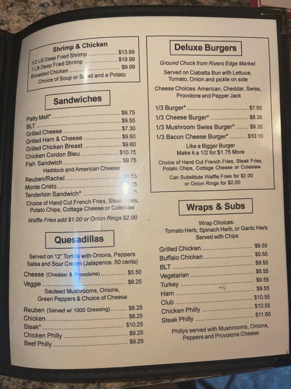 Menu at Black Frog Grille pub & bar, Sullivan