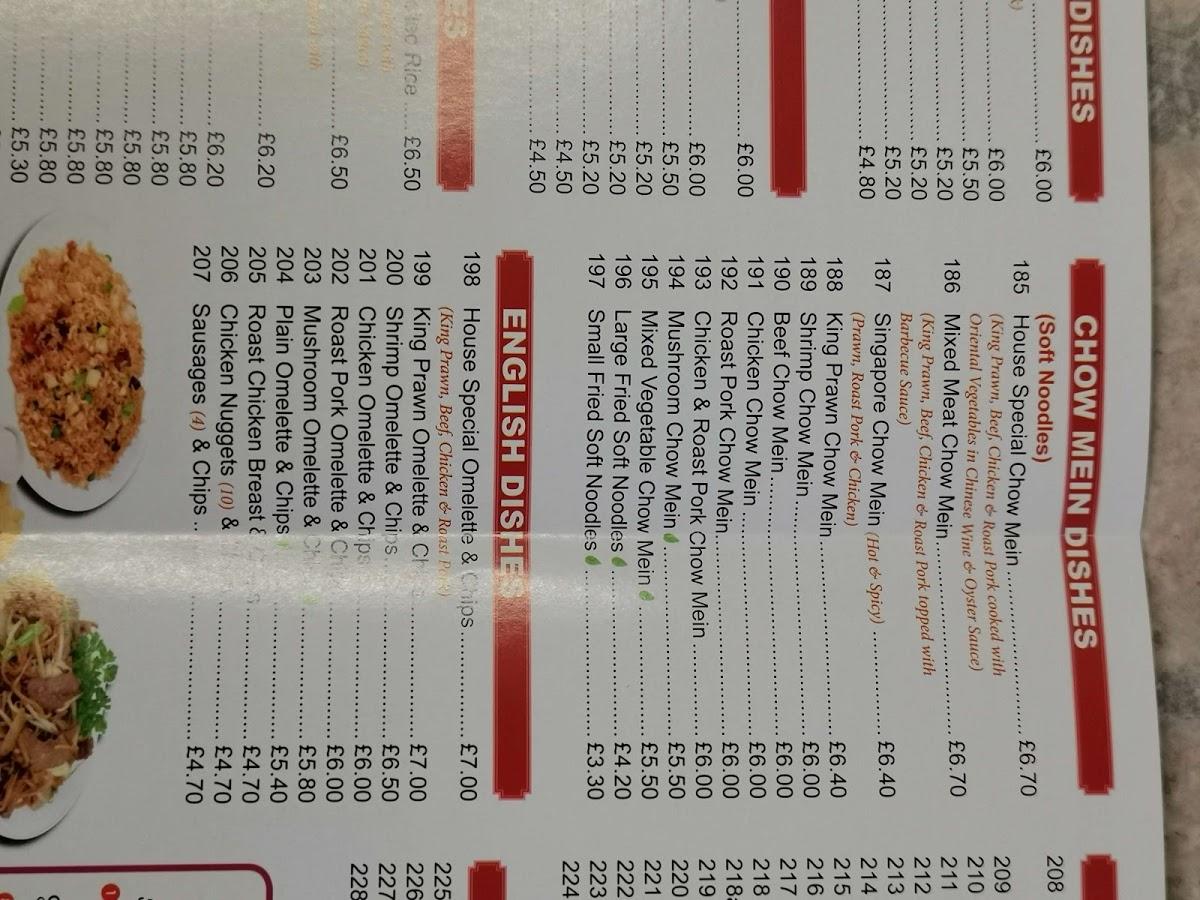 Menu at King 2 fast food, Chapel-en-le-Frith