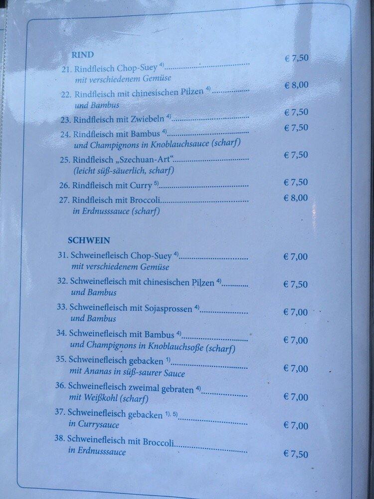 Speisekarte von China Ecke restaurant, Bremen, Kornstraße 134