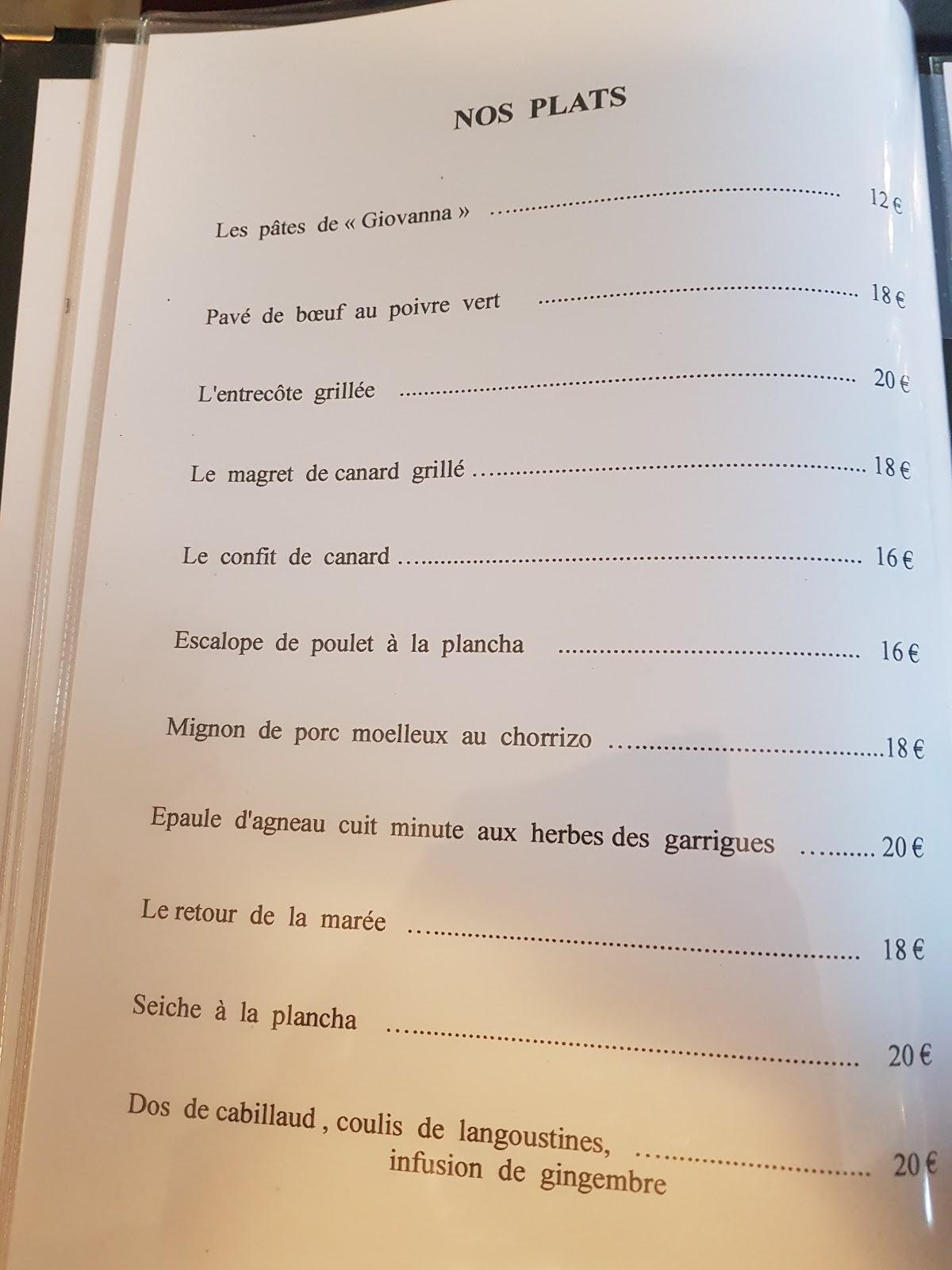 Menu at La Balade Gourmande restaurant, Lézignan-Corbières, 1 Rue ...