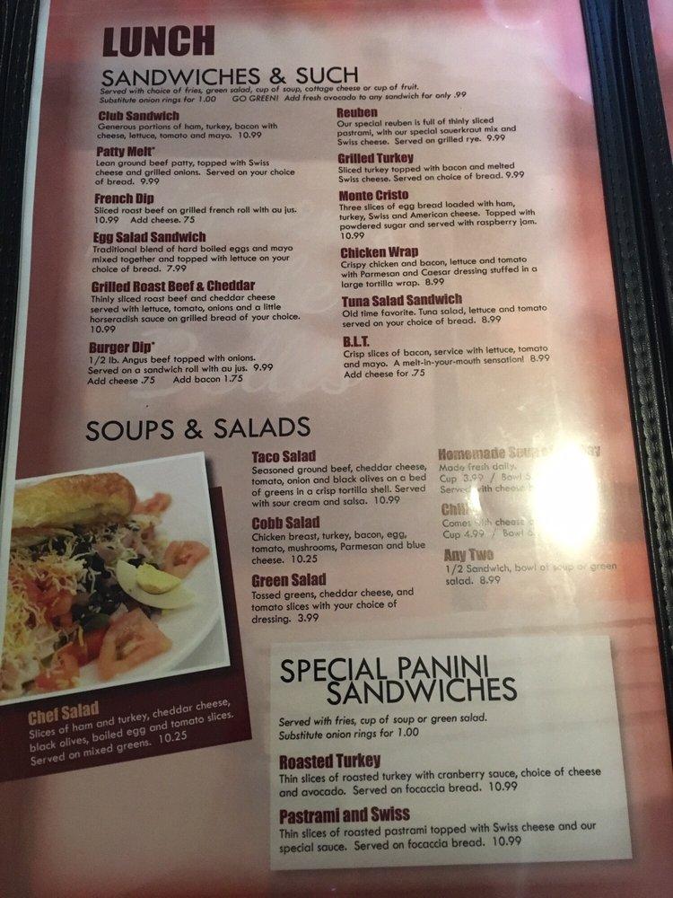 Menu at Hometown Charm Cafe, Sumner