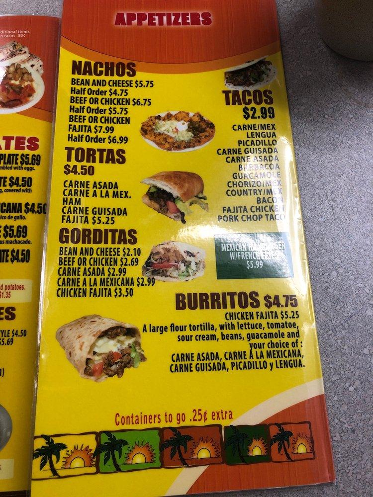 Menu at Ramona's Cafe # 1, San Antonio, 604 NW 24th St