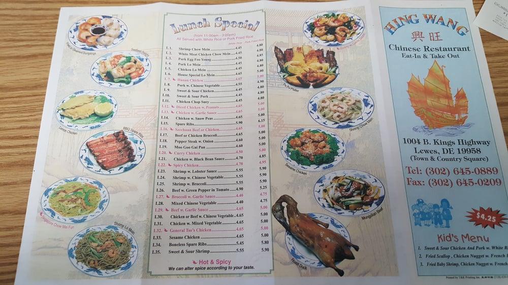 Menu at Hing Wang Chinese Restaurant, Lewes
