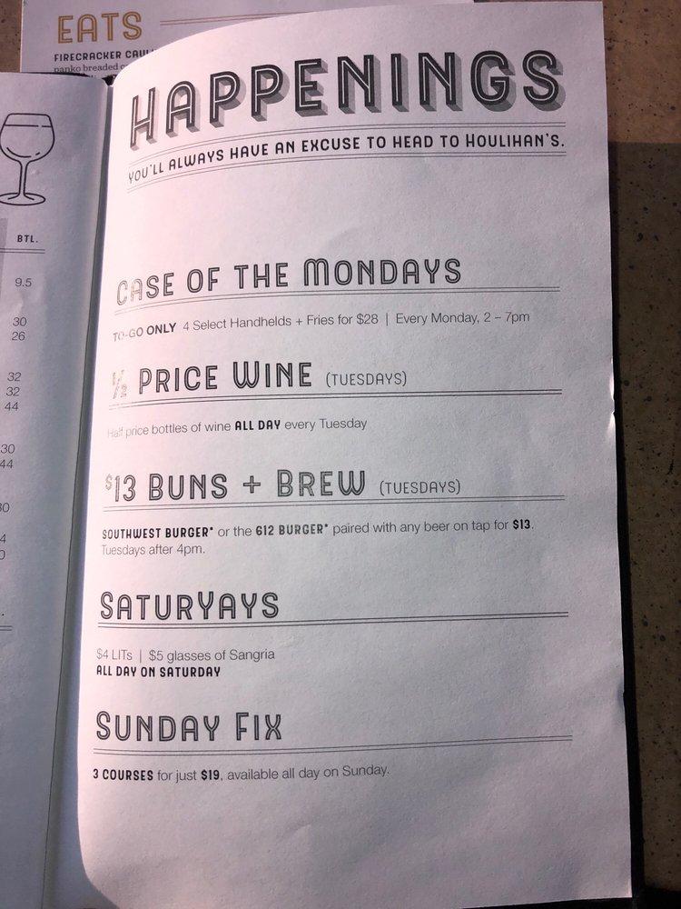 Menu at Houlihan's pub & bar, Naperville