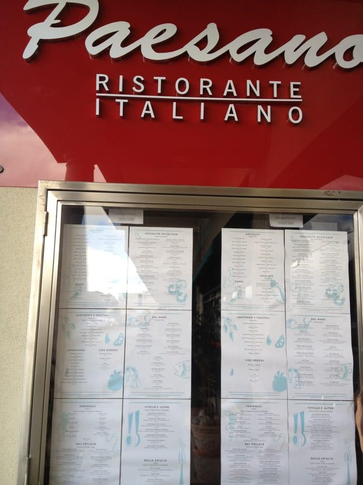 Menu at Paesano Ristorante Italiano restaurant, Aiea