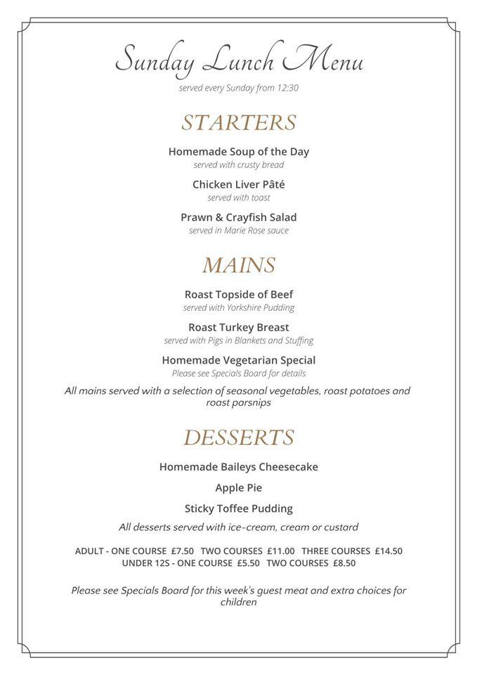Menu at The Queens Arms pub & bar, Bromyard