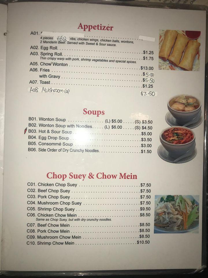 Menu at Cozy Corner Restaurant, Timmins